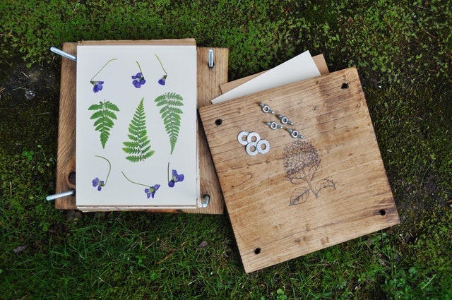 Rustic Botanical Solid Wood Press with Bouquet Stamp Custom ...